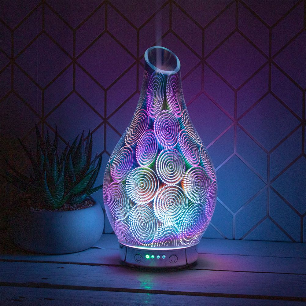 Best Wholesale Aroma Oil Humidifier Colour Changing Lamp (Circles ...